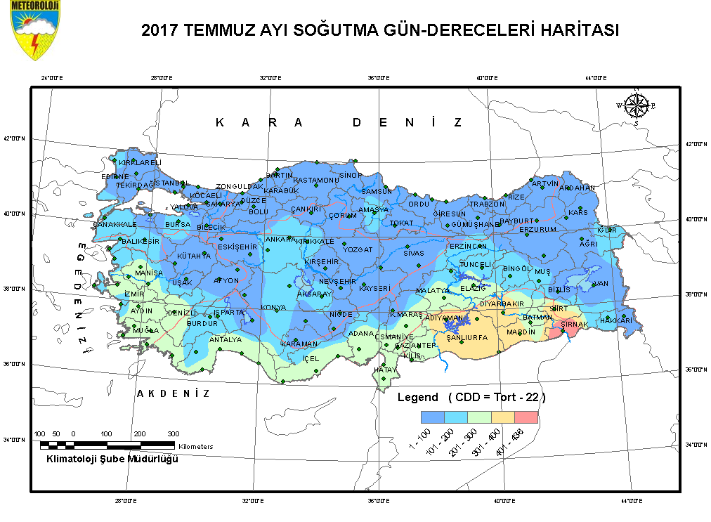 Isıtma ve Soğutma Gün Dereceleri - Meteoroloji Genel Müdürlüğü